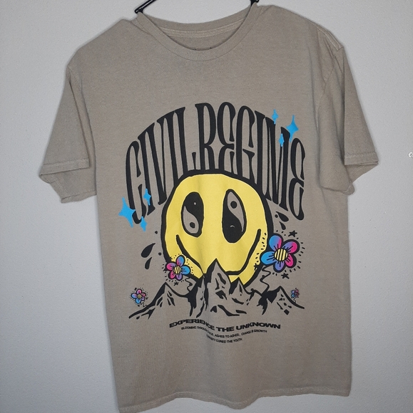 Civil Regime | Shirts | Civil Regime Experience The Unknown Smiley Face ...